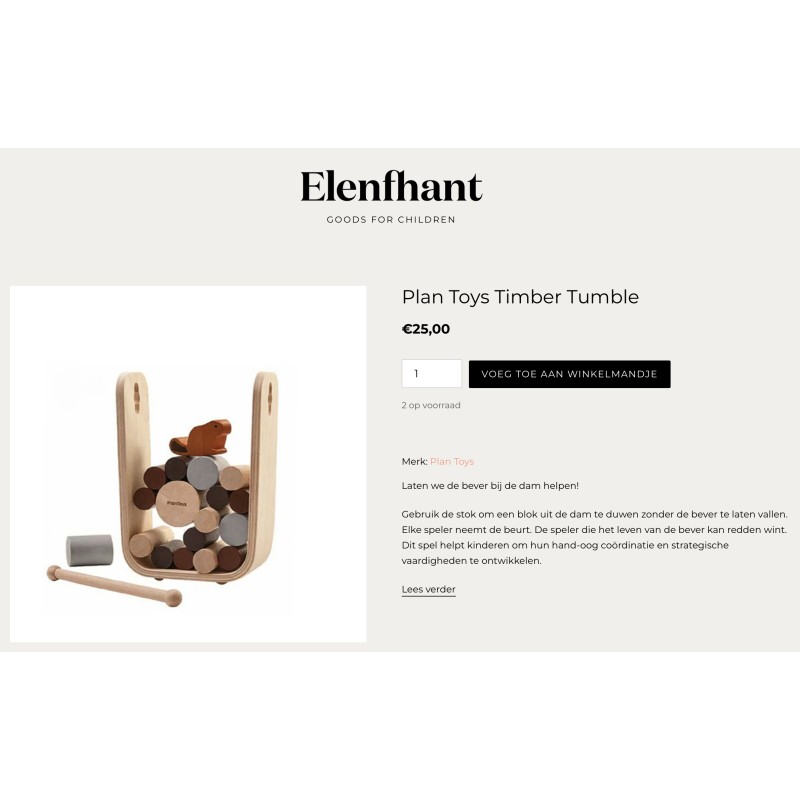 Plan Toys. Timber Tumble / Bever en dam