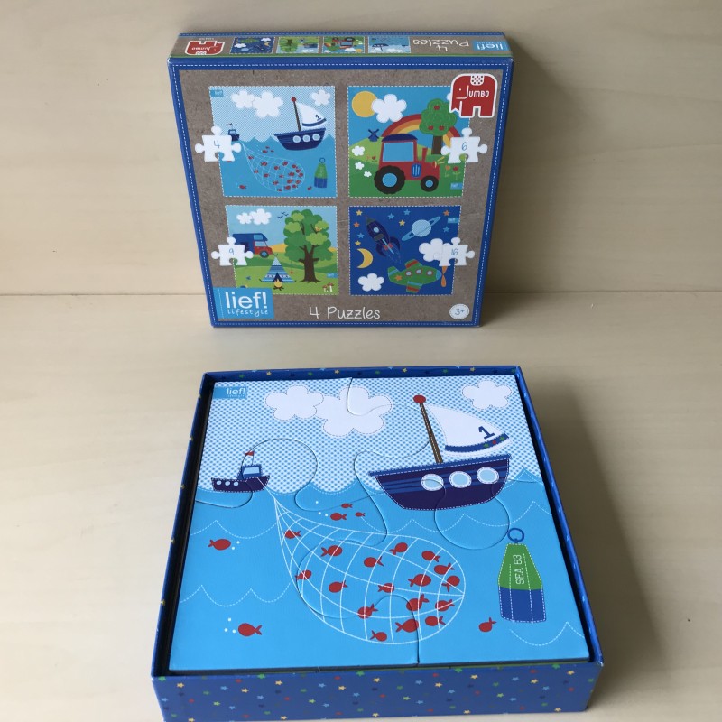 Lief : puzzel 4, 6, 9, 12 stukjes
