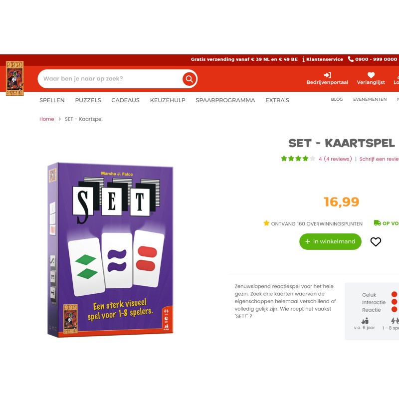 999 Games : Set.