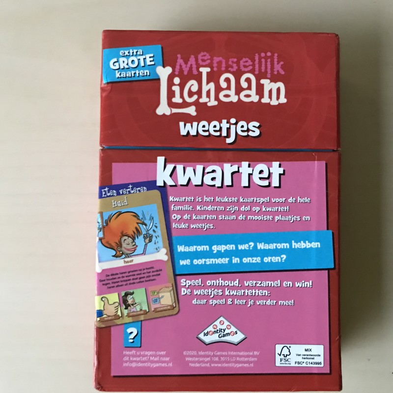 Weetjes kwartet : Het menselijk lichaam